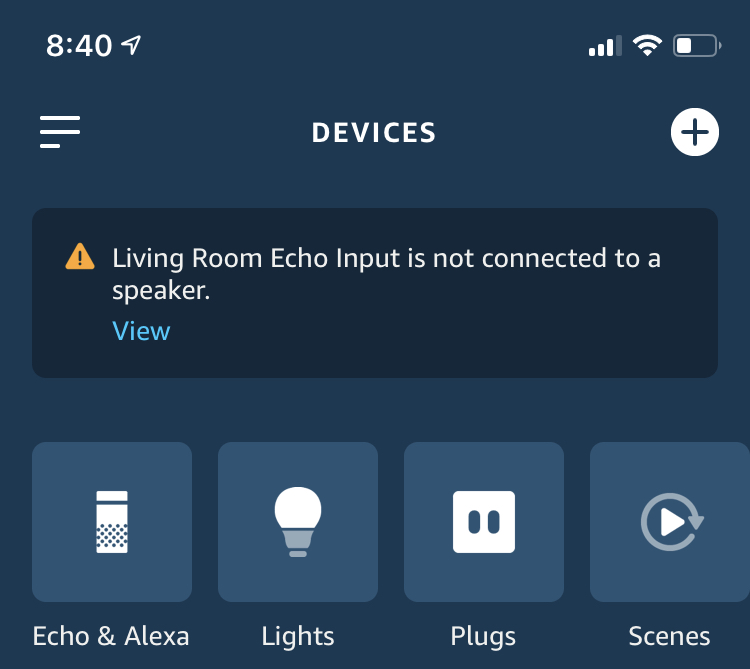 How do I turn off "Echo Input is not connected to a speaker" warning in ...