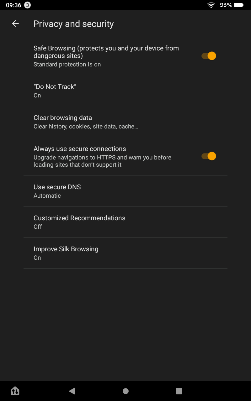 why i can't browse some websites on amazon fire tablet